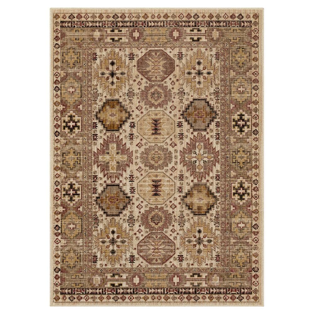 Home Decorators Collection Tristan Vanilla 10 ft. x 13 ft. Medallion ...