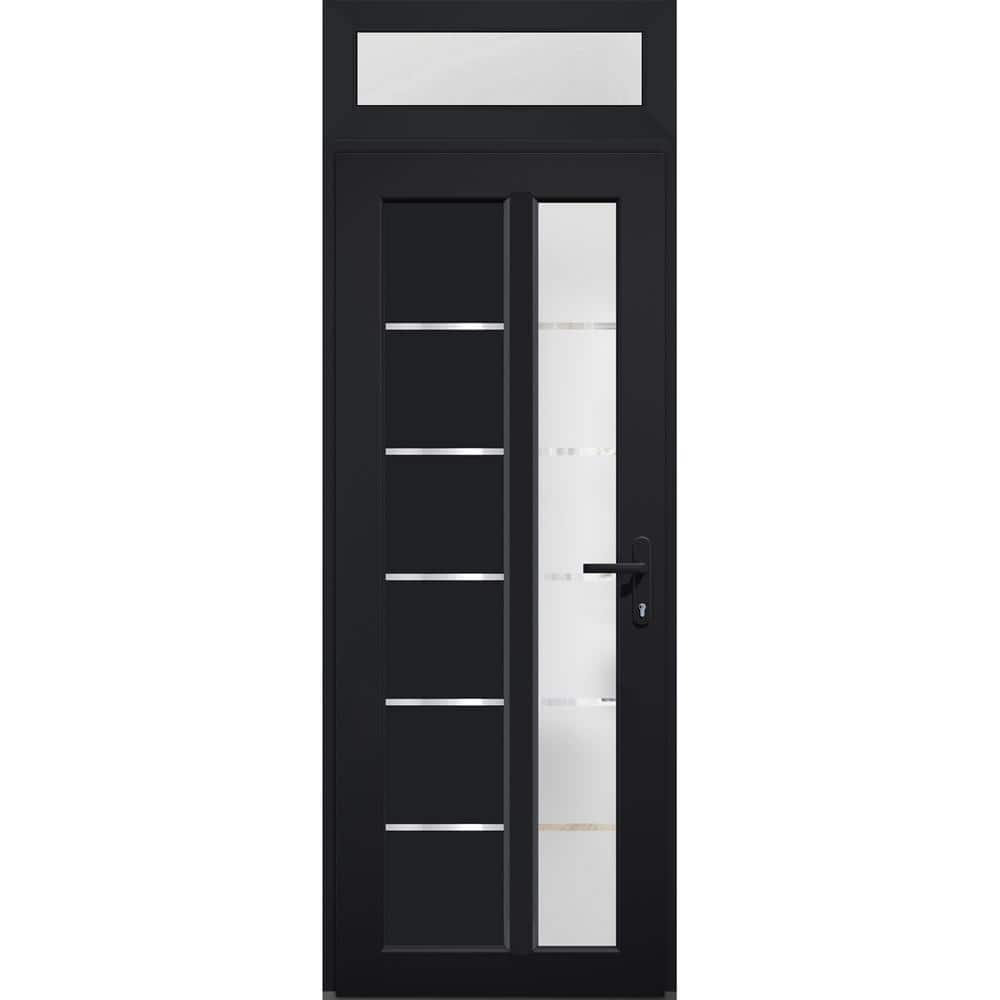 VDOMDOORS 8088 36 in. W. x 94 in. Left-hand/Inswing Frosted Glass Matte ...