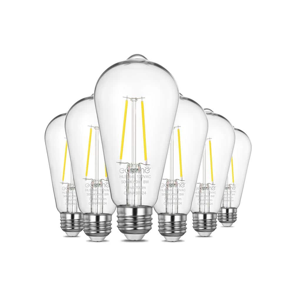EDISHINE 60-Watt Equivalent ST64 Non-Dimmable Edison Dusk to Dawn LED ...