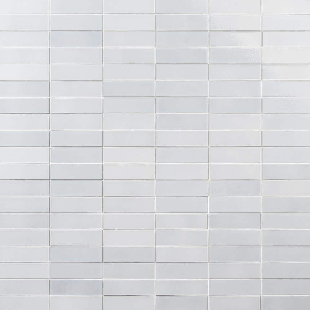 Ivy Hill Tile Vibe Milk White 2.36 in. x 7.87 in. Glossy Lava Stone ...