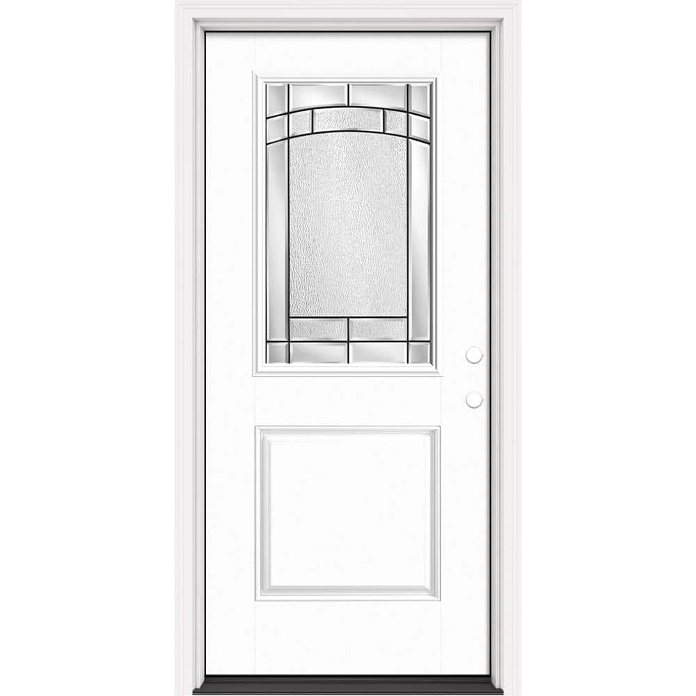 Masonite Performance Door System 36 in. x 80 in. 1/2 Lite Element Left ...