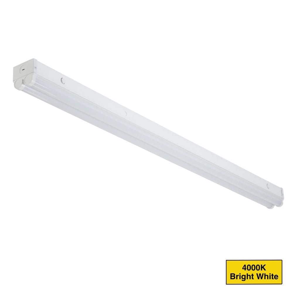Commercial Electric 1-Pack 4 ft. Residential 2-Light Integrated LED ...