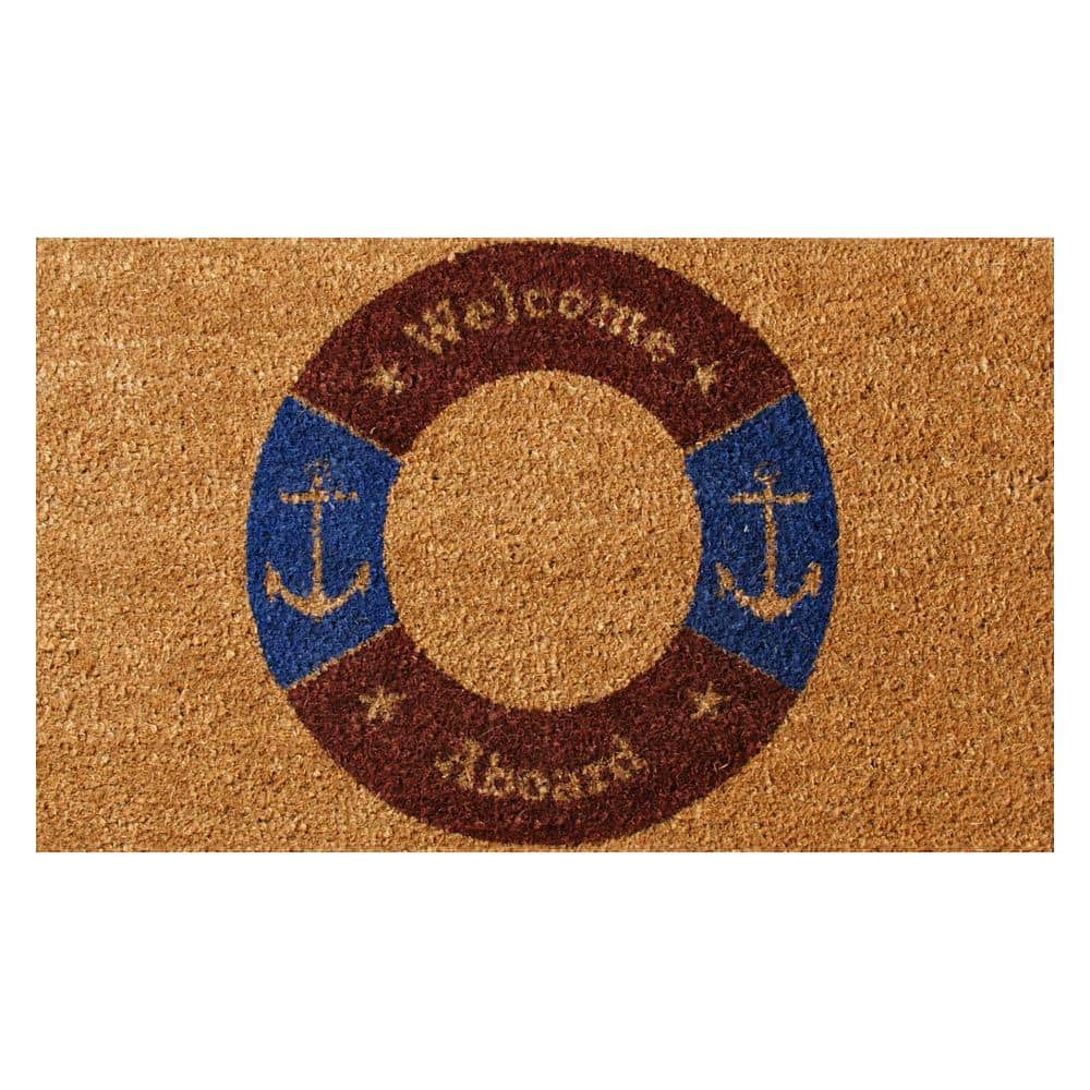 Rubber-Cal Welcome Aboard 18 in. X 30 in. Nautical Door Mats 10-111-009 ...