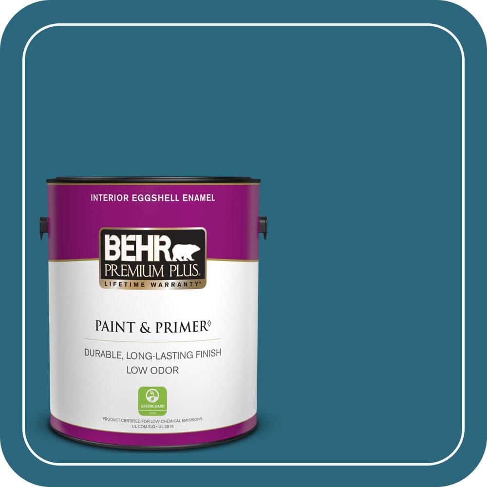 BEHR PREMIUM PLUS 1 gal. #M480-7 Ice Cave Eggshell Enamel Low Odor ...