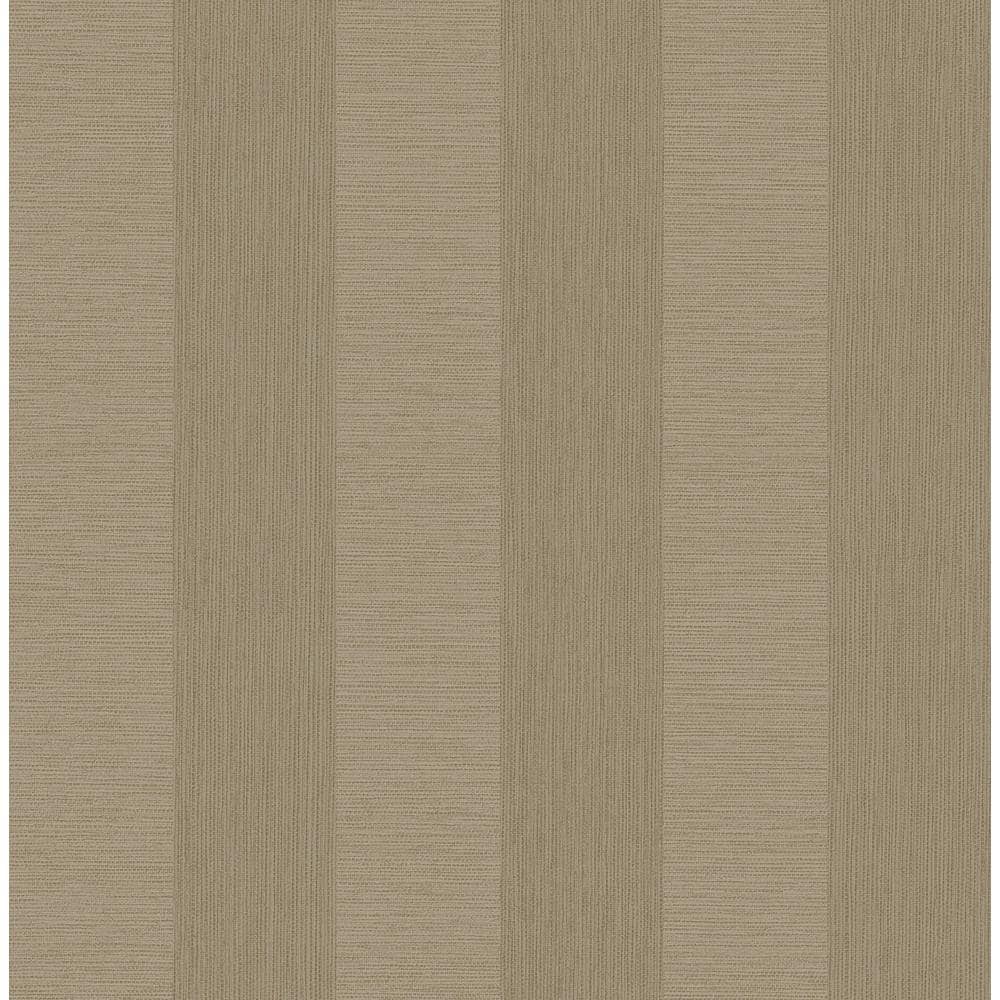 Decorline Intrepid Taupe TextuRed Stripe Taupe Paper Strippable Roll ...