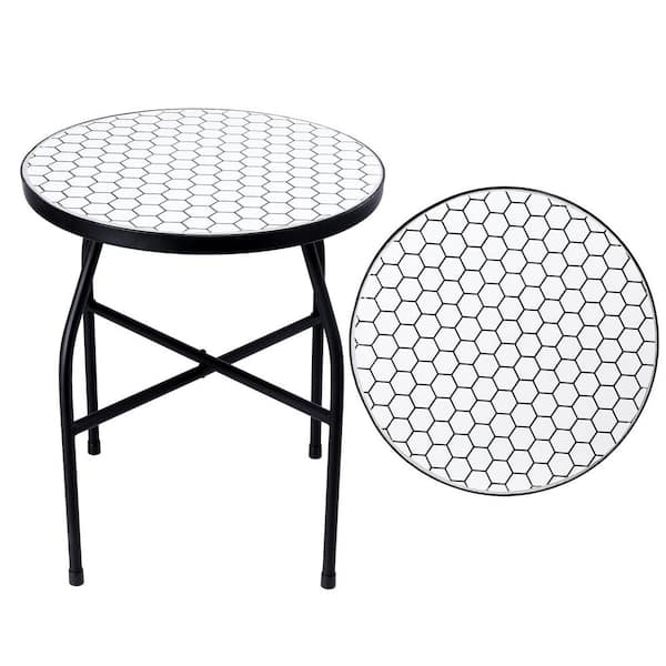 MOEPISY Mosaic Outdoor Side Table-Small Patio Table Coffee Table ...