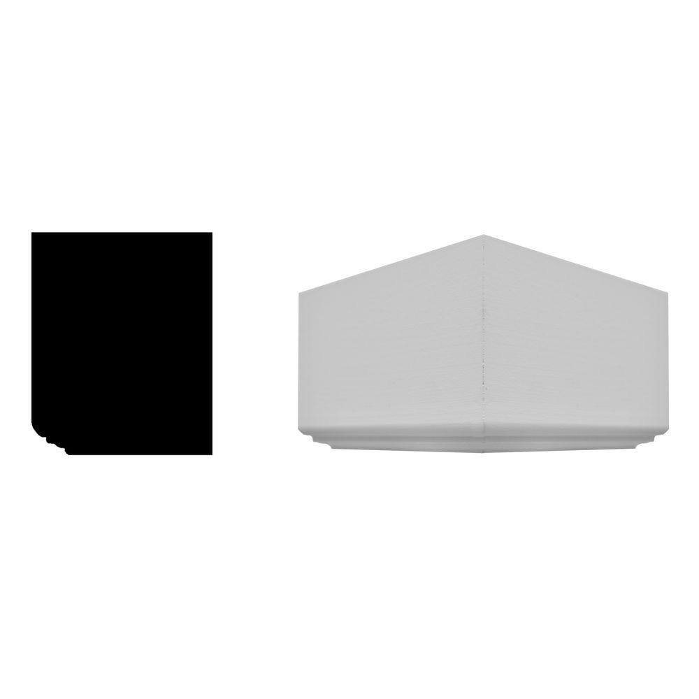 HOUSE OF FARA 6 in. x 6 in. x 3-3/8 in. Wood Outside Crown Corner Block ...