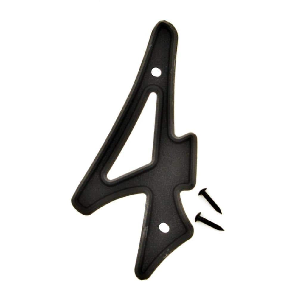 HY-KO 4 in. Plastic 3-D Number 4 PN-29/4 - The Home Depot