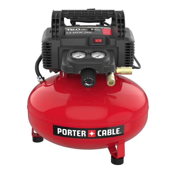 Porter-Cable 6 Gal. 150 PSI Portable Electric Air Compressor with 16 ...