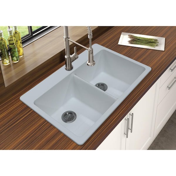 Quartz Double Bowl Sand Pluto Kitchen Sink (37 X 18 X, 50% OFF
