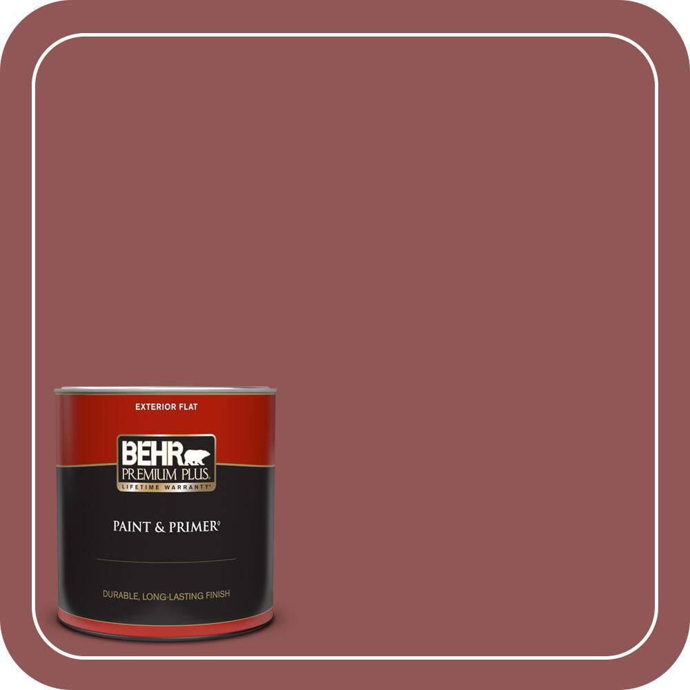 BEHR PREMIUM PLUS 1 qt. #MQ1-16 Carpe Diem Flat Exterior Paint & Primer ...