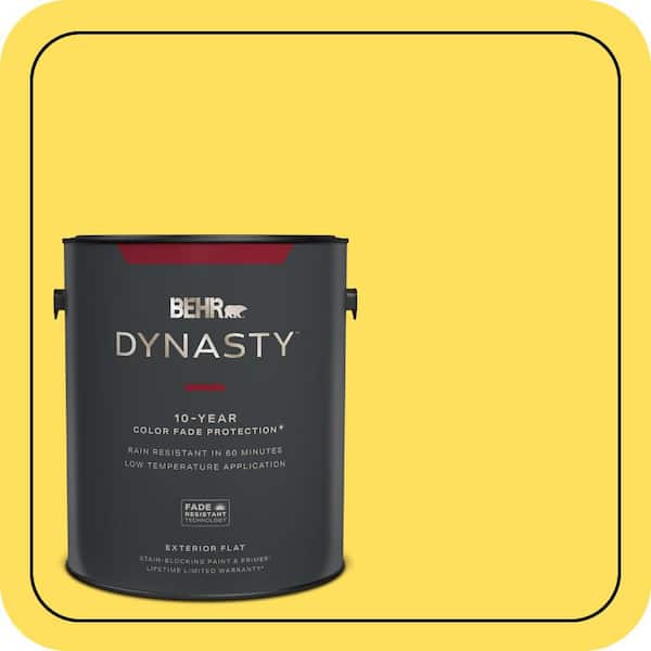 BEHR DYNASTY 1 gal. #380B-5 Neon Light Flat Exterior Stain-Blocking ...