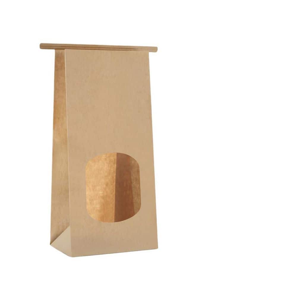 Wudkey 100-Piece Bakery Bags with Window, 4.5 in. x 2.36 in. x 9.6 in ...