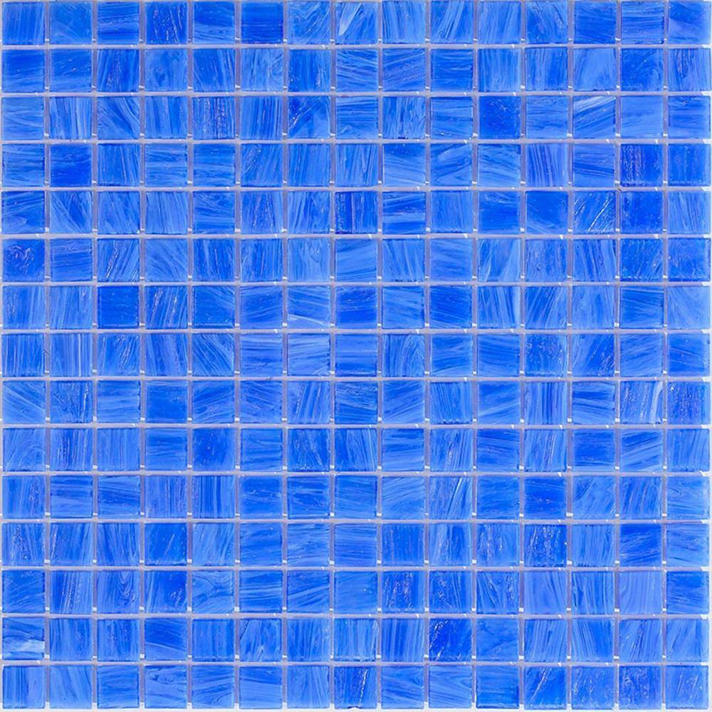 Apollo Tile Celestial Glossy Ultramarine Blue 12 in. x 12 in. Glass ...