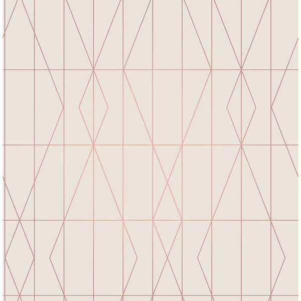 Brewster LeVeque Cream Deco Diamond Geo Cream Wallpaper Sample ...