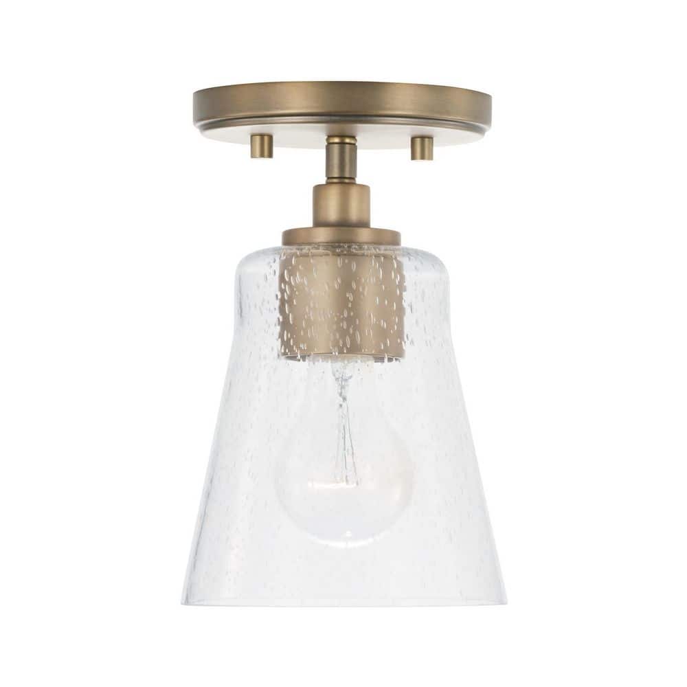 HOMEPLACE LIGHTING Baker 5.5 in. W x 8 in. H 1-Light Mini Pendant in ...
