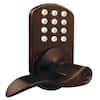 MiLocks Oil Rubbed Bronze Keyless Entry Lever Handle Door Lock with ...
