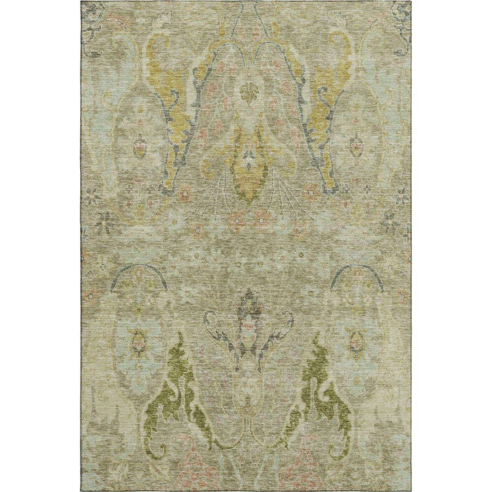 Addison Rugs Mayfield Premium Machine Washable Abstract AMF1932 Khaki 9 ...