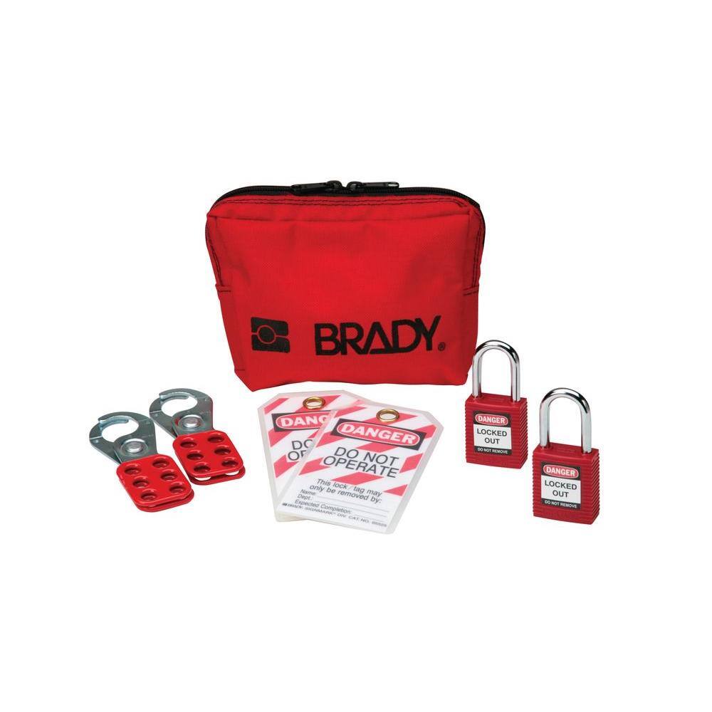 Brady Personal Padlock Pouch with Safety Padlocks 99290 - The Home Depot