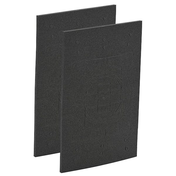 Commercial Electric 1-Gang Weatherproof Rectangular Gasket, Black, (2 ...