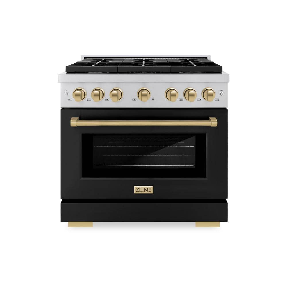 ZLINE Kitchen and Bath Paramount 36 in. 6-Burner Dual Fuel Range with ...