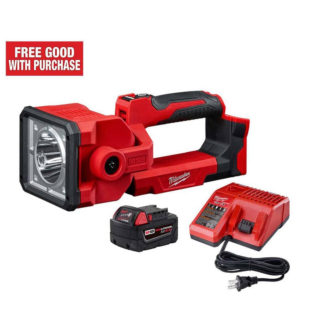 Milwaukee M18 18-Volt 1250-Lumens Lithium-Ion Cordless Search Light ...