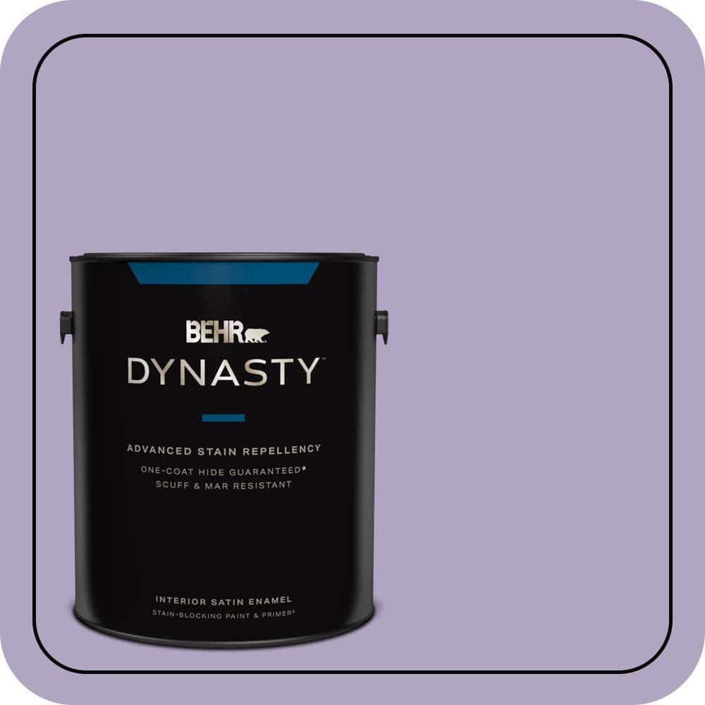 BEHR DYNASTY 1 gal. #650D-4 Winter Amethyst Satin Enamel Interior Stain ...