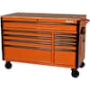 International 52 in. W x 24.5 in. D 10-Drawer Orange Mobile Workbench ...