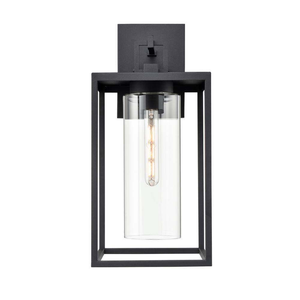 Millennium Lighting Ellway 1-Light 9 in. Wide Textured Black Outdoor ...