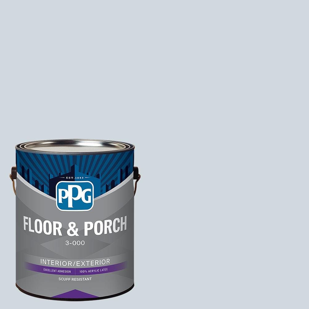PPG 1 gal. PPG1040-1 Zen Satin Interior/Exterior Floor and Porch Paint ...