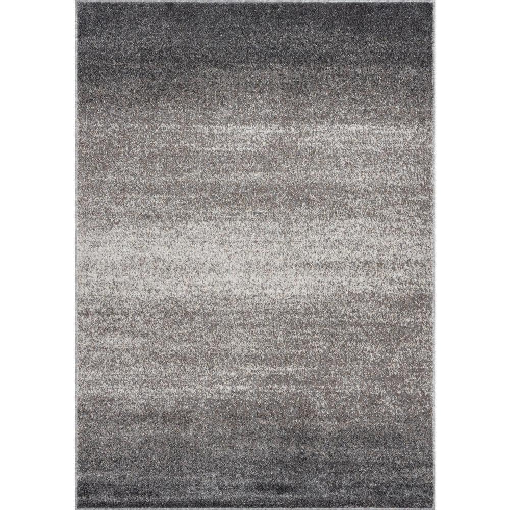 LUXE WEAVERS Lagos Collection Gray 8x10 Modern Ombre Polypropylene Area ...