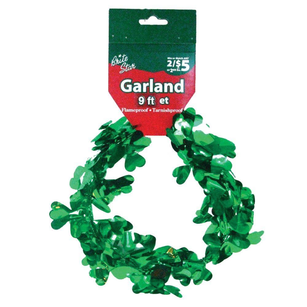 Brite Star 9 ft. St. Patrick Clover Wire Garland (Set of 4) 96-201-40 ...