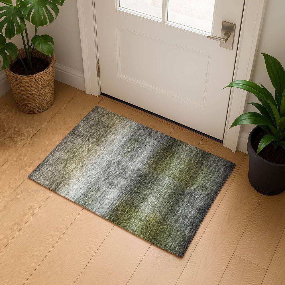 Addison Rugs Mayfield Premium Machine Washable Abstract AMF1735 Pewter ...