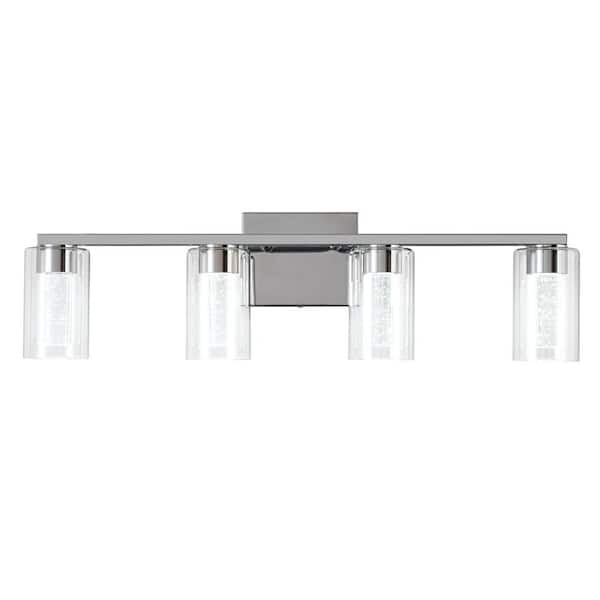 Reviews for Auffel 22.6 in 3 light Brushed Nickel LED Vanity Light with ...