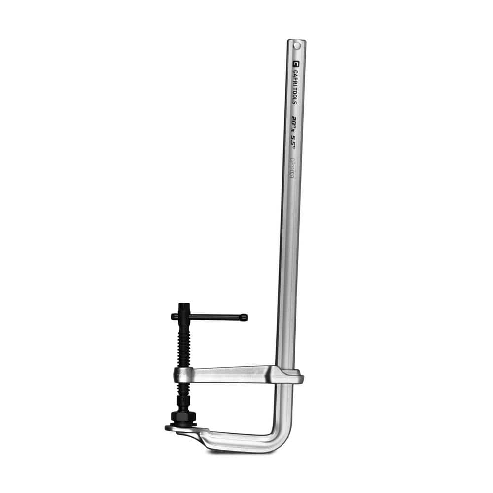 Capri Tools 20 in. Heavy Duty All Steel Bar Clamp with 5-1/2 in. Throat ...