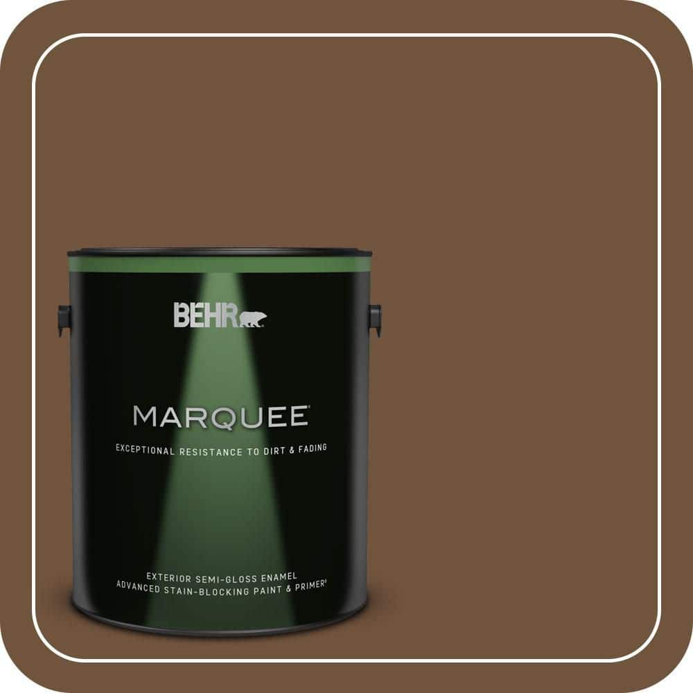 BEHR MARQUEE 1 gal. #PPU4-20 Ancient Root Semi-Gloss Enamel Exterior ...