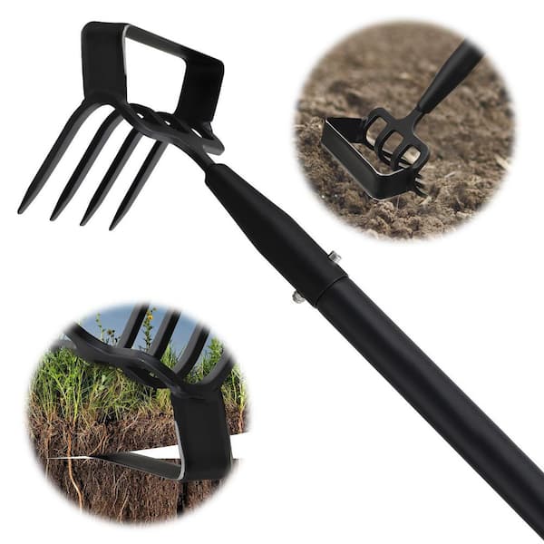 Misopily 62 in. Garden Hoe Long Soil Tiller Cultivator Heavy Duty Metal ...