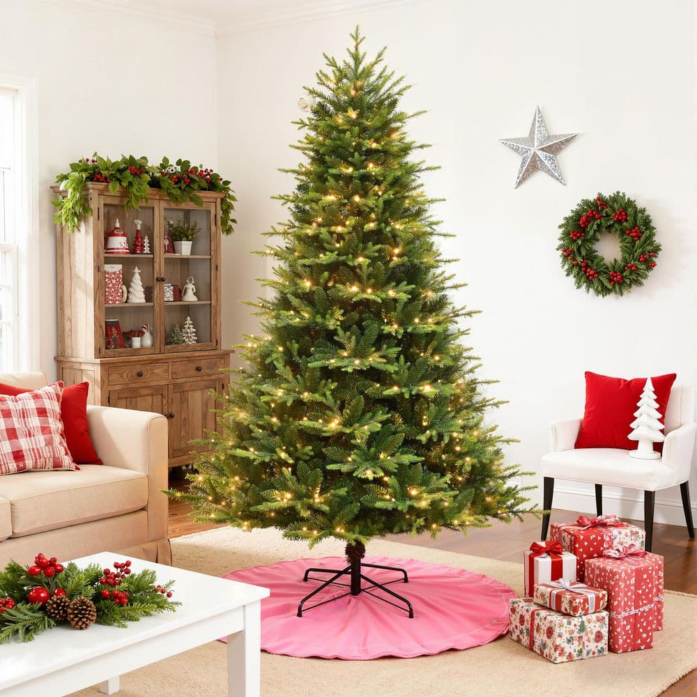 INMITOM 7.5 ft. Pre-Lit Artificial Christmas Tree with 750 LED Lights ...