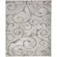 Unique Loom Floral Shag Carved Gray 9' 0 x 12' 0 Area Rug 3133124 - The ...