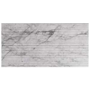 MSI Take Home Tile Sample - Arabescato Venato White Fluted 4 in. x 4 in ...