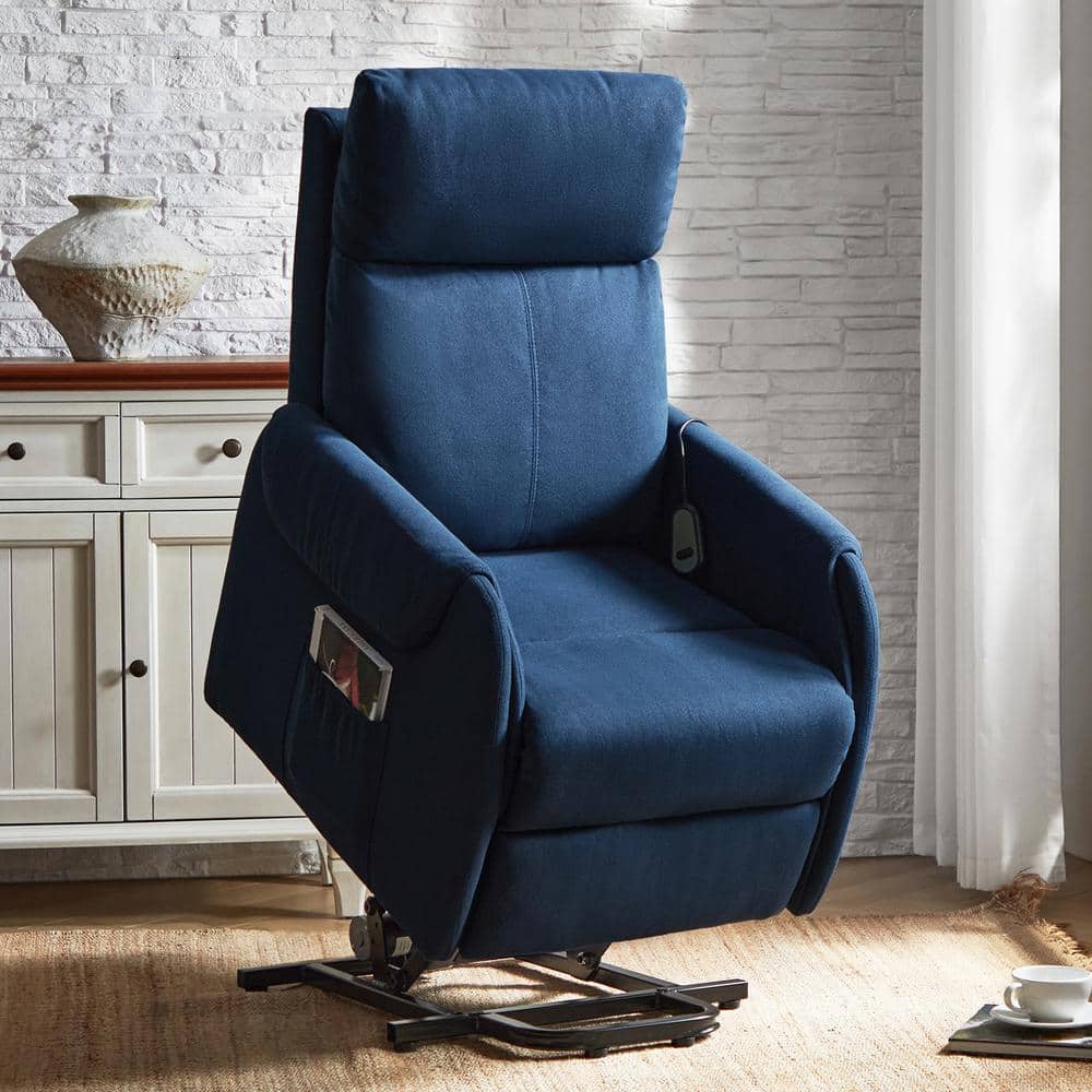 JAYDEN CREATION Emilia Indigo Modern Lift Assist Power Recliner with ...