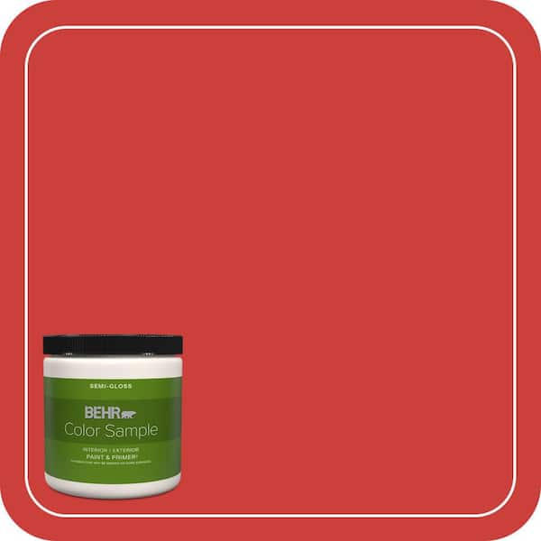 BEHR PREMIUM PLUS 8 oz. #S-G-180 Grenadine Semi-Gloss Interior/Exterior ...