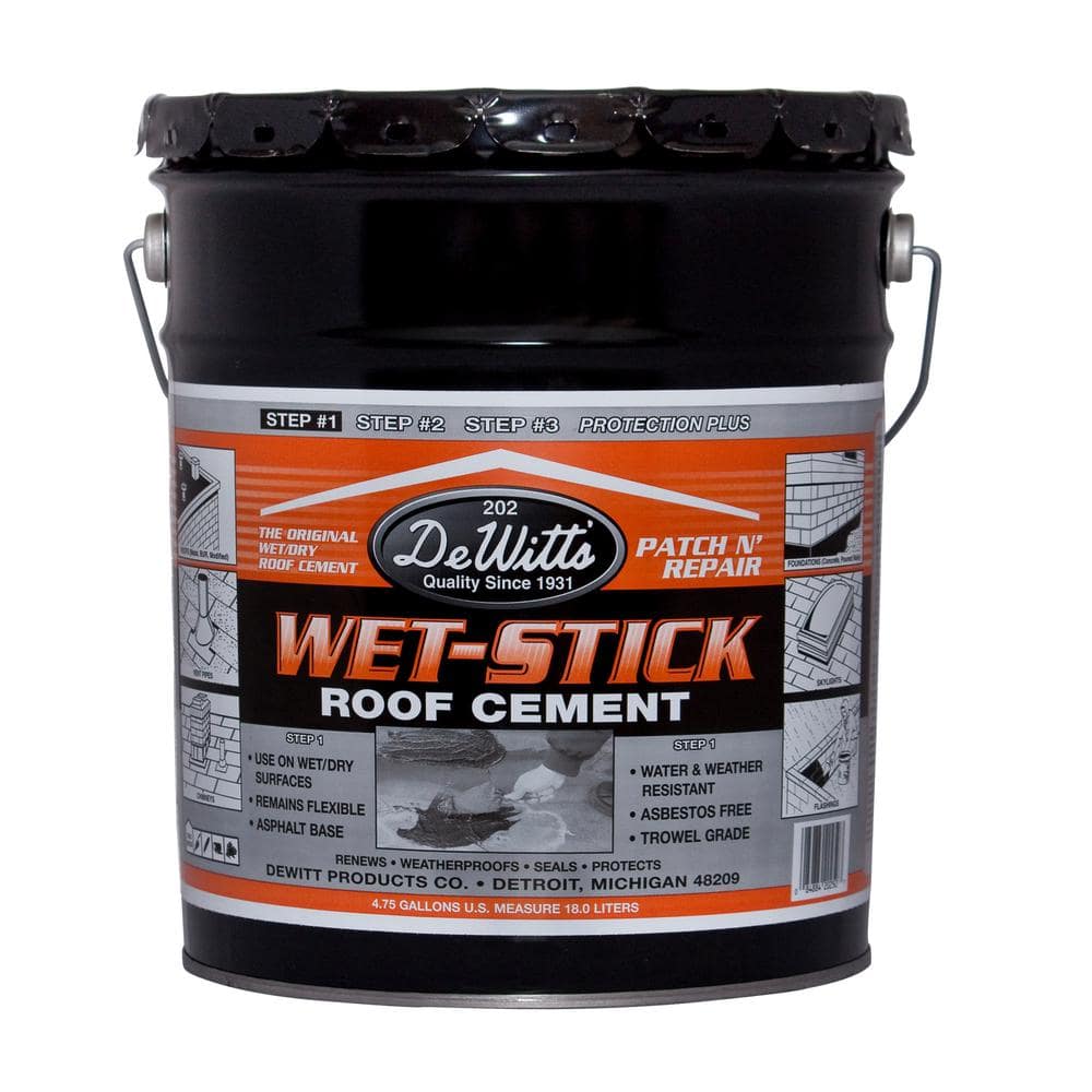 DeWitt Products 4.75 Gal. 202-5 Wet-Stick Roof Coating Cement 202-5 ...