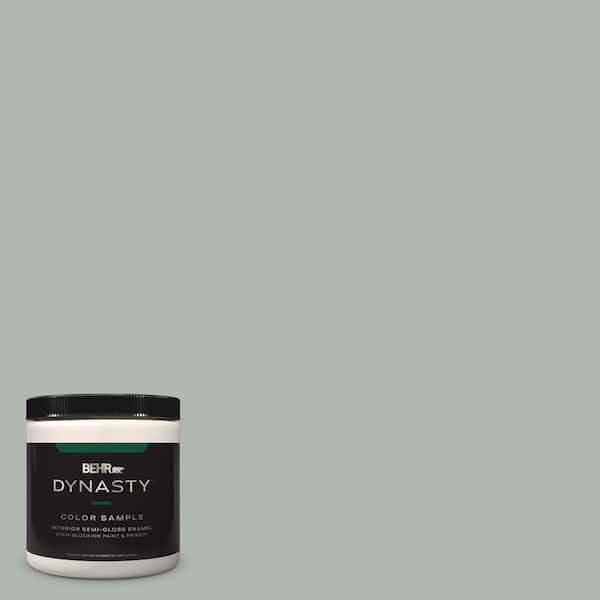 BEHR DYNASTY 8 oz. #PPU12-14 Verdigris Semi-Gloss Enamel Stain-Blocking ...