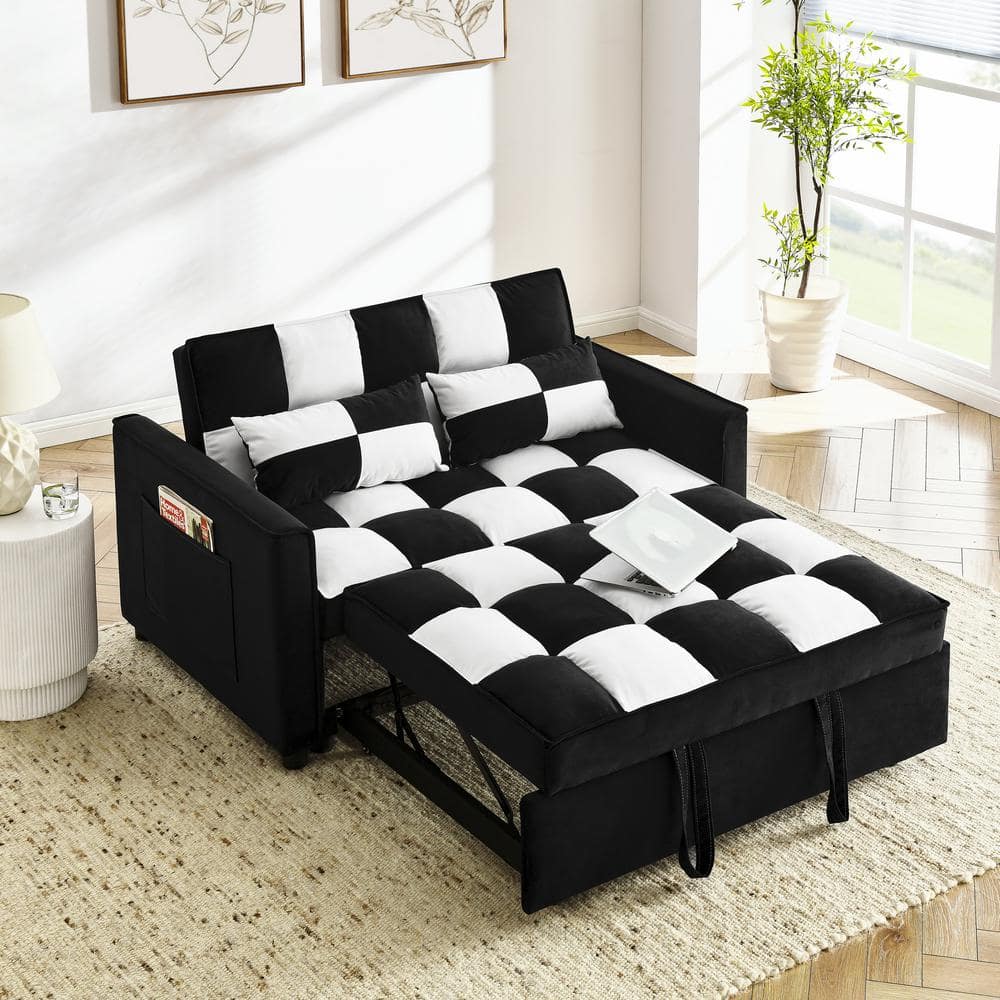 Have a question about J&E Home 53 in. W Black Velvet Twin Size ...
