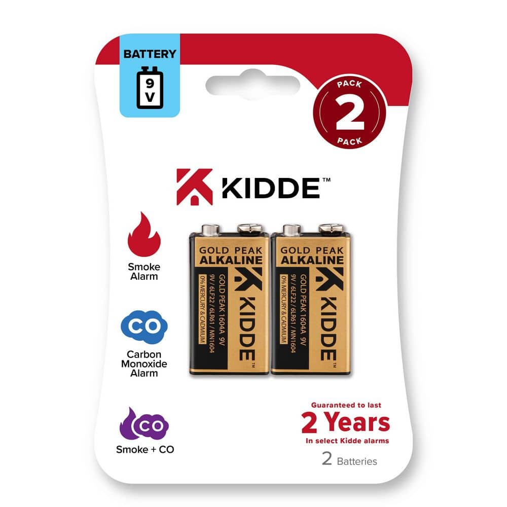 Kidde 9-Volt Smoke Detector Replacement Batteries 21026967 - The Home Depot