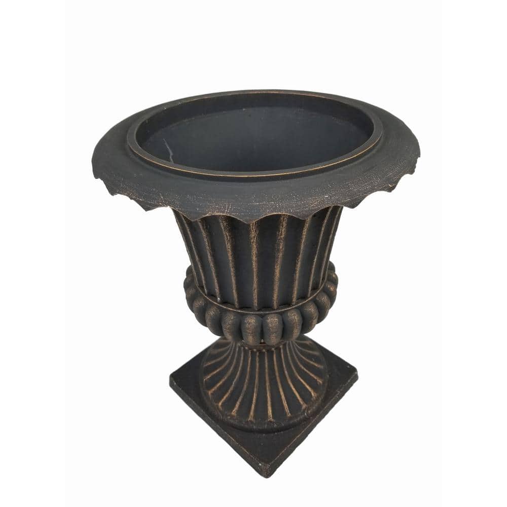Exaco Imperial 14 in. H x 11 in. Dia Antique Copper Fiber-Clay Urn FM ...