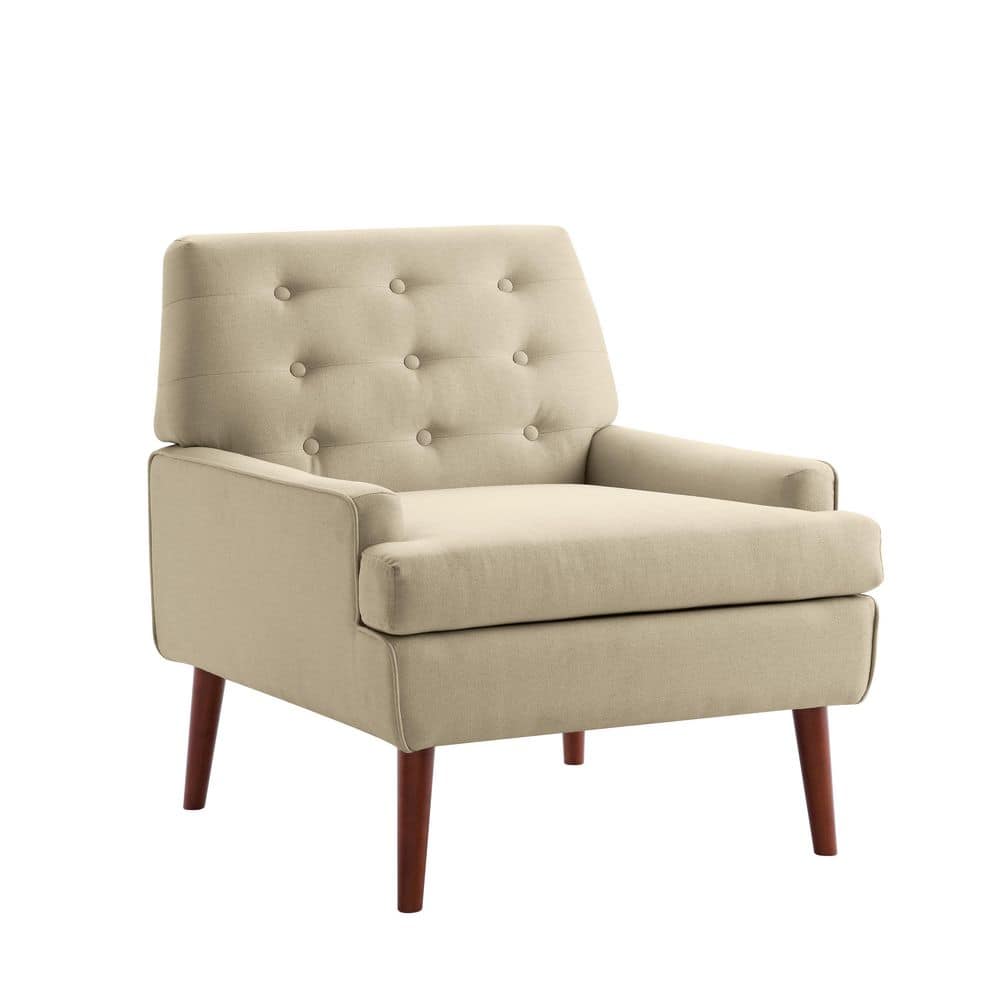 Tan Upholstered Accent Armchair MX-W113764508 - The Home Depot