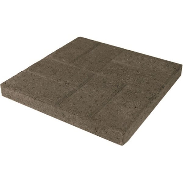 Oldcastle 16 in. x 16 in. Concrete Gray Brick-Face Step Stone 12052880 - The Home Depot
