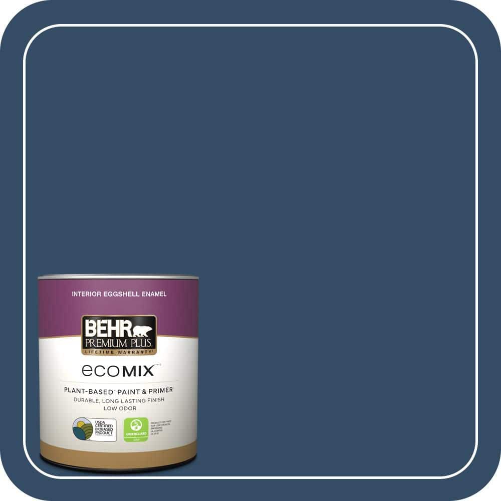 BEHR PREMIUM PLUS 1 qt. #HDC-FL14-12 Rain Boots Eggshell Enamel EcoMix ...